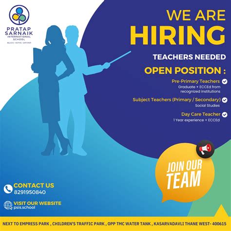 Pratap Sarnaik International School On Linkedin Hiring Teachingjobs