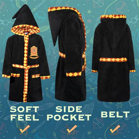 Personalised Harry Potter Robe Black Fringoo