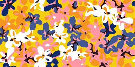 Modern Exotic Floral Jungle Pattern Collage Contemporary Seamless