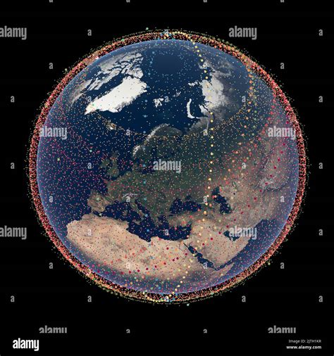 Starlink Generation 2 Satellites Constellation Illustration Stock
