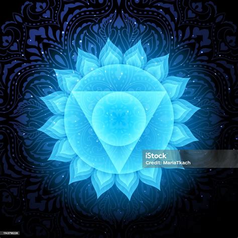 Vishuddha 차크라 다채로운 기호 아이콘입니다 목 구멍 차크라 차크라에 대한 스톡 벡터 아트 및 기타 이미지 차크라 목구멍 목 건강한 생활방식 Istock