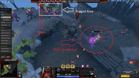 Dota Bug With Targetting The Area Beneath The Hero Portraits At The Top