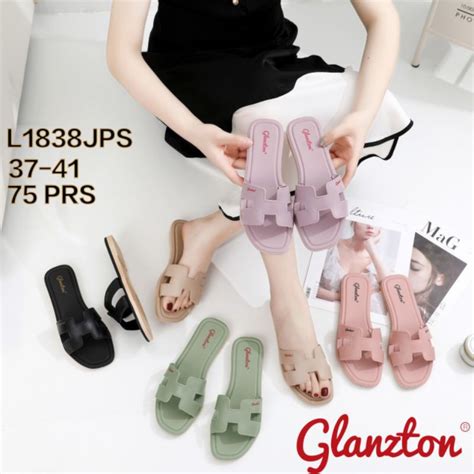 Jual Sendal Slop Wanita Jelly Karet Teplek Shopee Indonesia