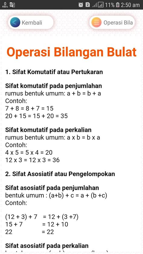 Rumus Matematika Sd Kelas 1 For Android Download