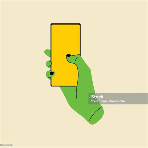 Hand Holding Smartphone Stock Illustration Download Image Now