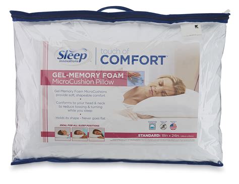 Sleep Innovations Touch Of Comfort Gel Memory Foam Microcushion Pillow