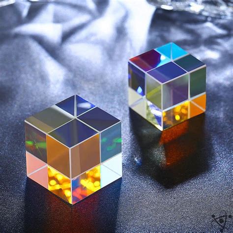 Optical Glass Cube Prism Science Decor
