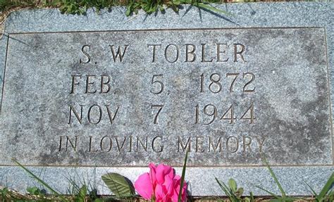 Steven Walter “steve” Tobler 1872 1944 Find A Grave Memorial