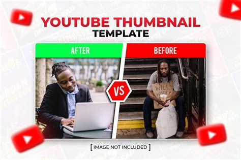 Premium Psd Minimalist Before Amp After Youtube Thumbnail Template