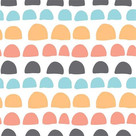 Premium Vector Abstract Seamless Pattern With Semicircles Geometric Background With Arches