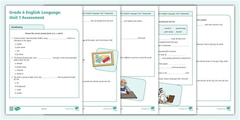 Grade 6 English Language: Unit 1 Assessment (Lehrer gemacht)