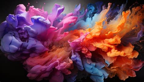 Abstract Colors Exploding In Vibrant Waves Of Liquid Generated By Ai