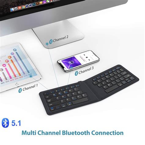 IClever BK06 Bluetooth Keyboard Multi Device Portable Bluetooth 5 1 Type C Rechargeable