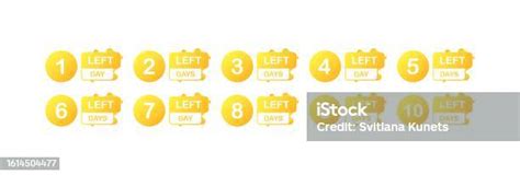 하루 왼쪽 배너 평평하고 노랗고 갈 날이 있습니다 벡터 그림 2 3 살에 대한 스톡 벡터 아트 및 기타 이미지 2 3 살 4가지 개체 8 9 살 Istock