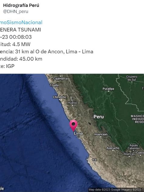 Temblor En Lima Sismo De Magnitud 45 Con Epicentro En Ancón Se Sintió