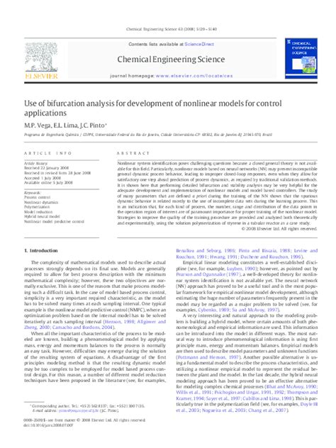 Pdf Use Of Bifurcation Analysis For Development Of Nonlinear Models