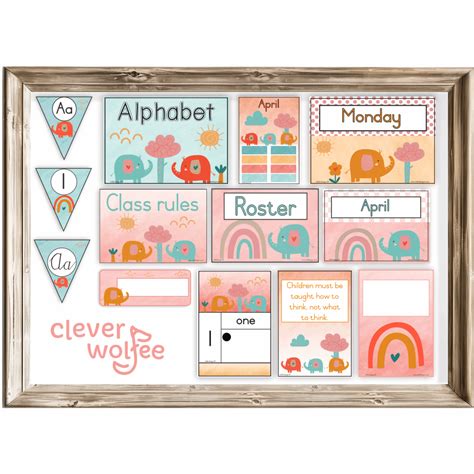 Class Theme Elephants Clever Wolfee