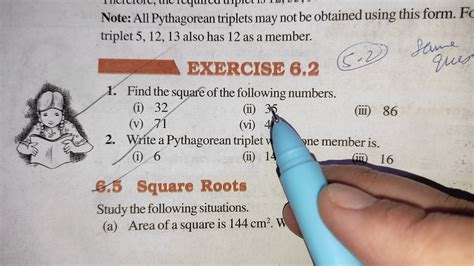 Square And Square Root Chapter 6 Ex 6 2 Ncert Class 8th Maths Youtube