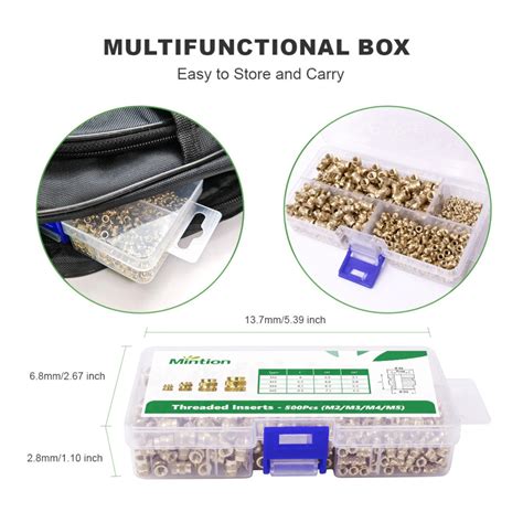 Threaded Inserts M2m5 Brass Insert 500 Pieces For 3d Printing Extra
