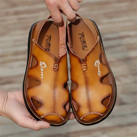 Mens Non Slip Sandals Wear Resistant Comfy Beach Shoes Summer Mens