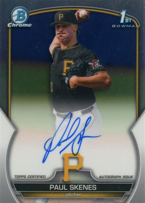 Paul Skenes 2023 Bowman Draft CDA PS Chrome DP Auto 1st Price Guide