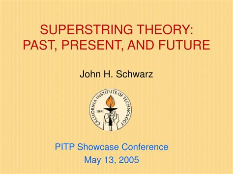 Ppt Superstring Theory Past Present And Future John H Schwarz Powerpoint Presentation Id