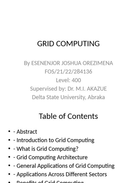 Gridcomputingpresentation 1 Pdf Grid Computing Computing