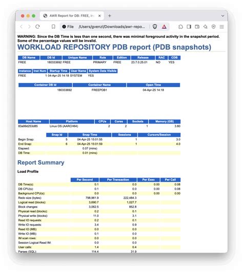 Creating Oracle Database Awr Reports Straight From Sqlcl Gerald On It