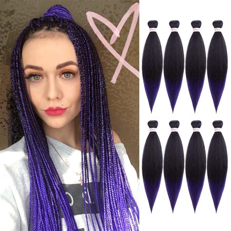 Buy Pre Stretched Ombre Braiding Hair 8 Packs Prestretched Braiding Hair 26 Inch Synthetic Yaki