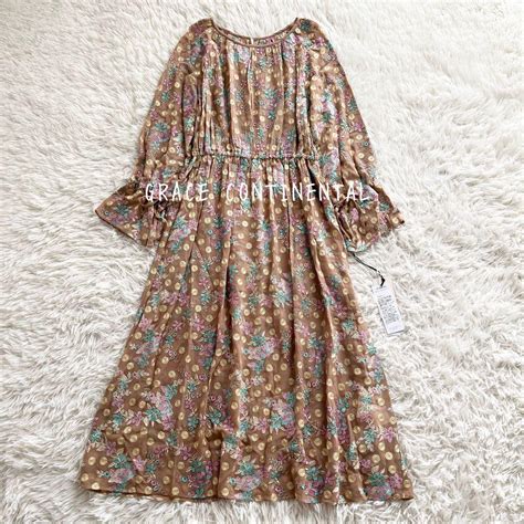 【新品、未使用タグ付き 】grace Continental 花柄刺繍ワンピース メルカリ