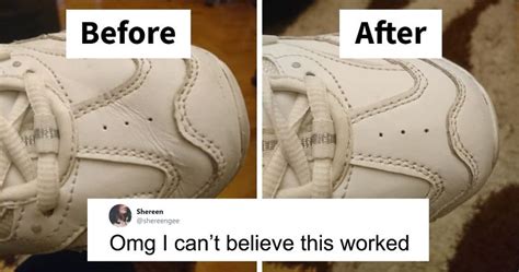Woman Shows A Method To Remove Creases From Your Sneakers People Try