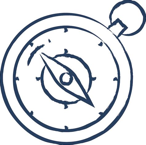 Premium Vector Compass Hand Drawn Vector Illustration