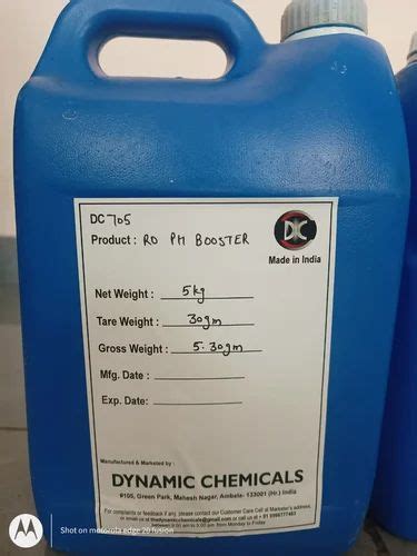 Liquid Ro Ph Booster Chemical For Industrial Packaging Size 30kg At ₹ 165 Kg In Ambala