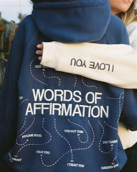 Words Of Affirmation Oversized Lux Hoodie In Blue Large Dandy