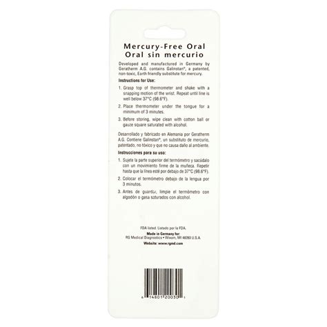 Geratherm Mercury Free Oral Thermometer Riteway Medical