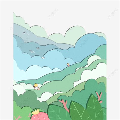 하지 여름 종이 컷 바람 야외 여행 여름의 시작 하지 점 여름 Png 일러스트 및 Psd 이미지 무료 다운로드 Pngtree
