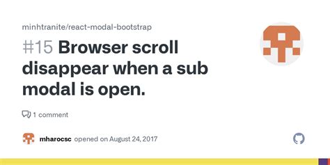 Browser Scroll Disappear When A Sub Modal Is Open Issue
