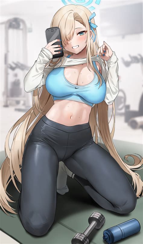 Asuna At The Gym Gijang Blue Archive Rfitmoe