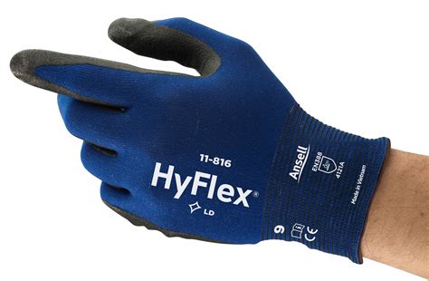 Hyflex Coated Gloves Xl 10 Sandy Foam Nitrile Palm Dipped Ansi Abrasion Level 4 1 Pr