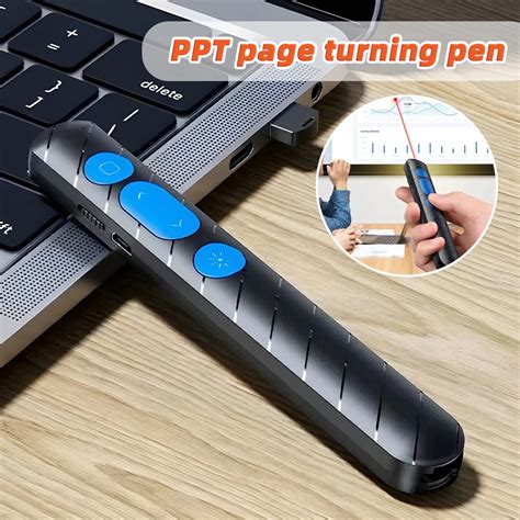 2 4GHz Wireless Presenter Remote Control USB Projector Page Turning Pen