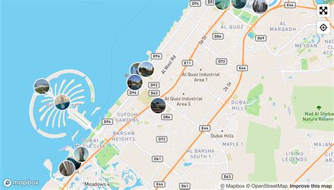 Карта дубая с достопримечательностями