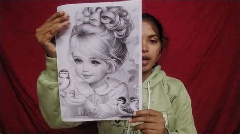 একটি ছোট্ট মেয়ে শিশুর ছবিতে রং করা দেখুন । ছবি আকা শিখুন। Youtube
