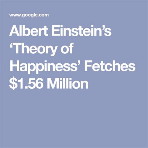 Albert Einsteins ‘theory Of Happiness Fetches 156 Million