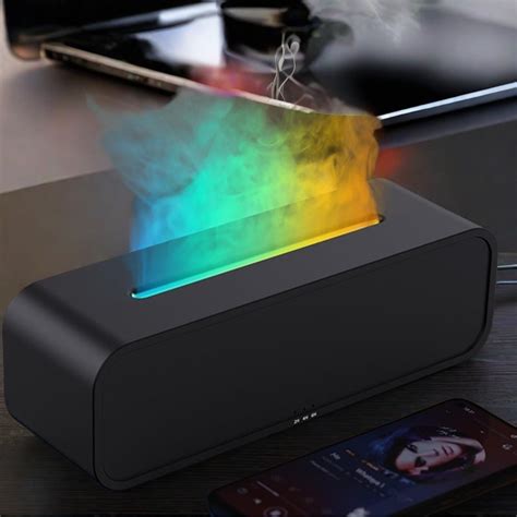 Symple Stuff Dynamic Fire Flame Sound Pickup Aromatherapy Diffuser Essential Oil Diffuser