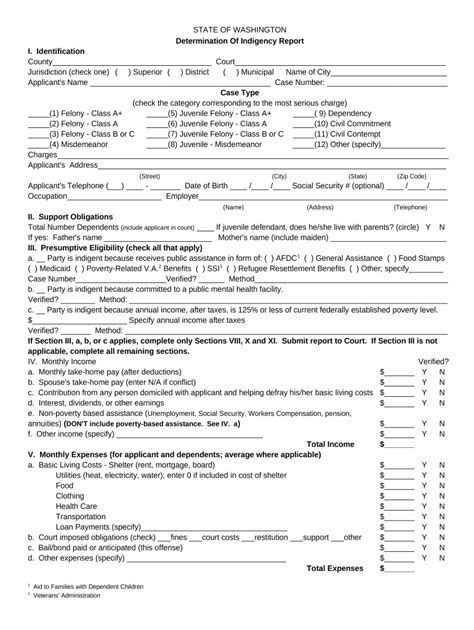 Indigent Defense English Washington Doc Template Pdffiller