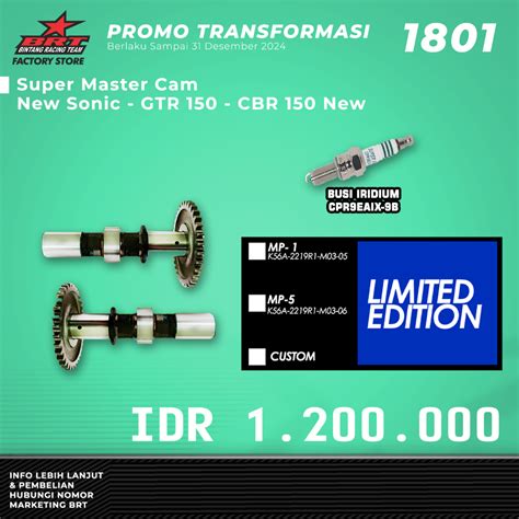 Jual Mastercam Mp1 Mp5 New Sonic Gtr 150 Cbr 150 New Brt Bintang Racing Team Shopee Indonesia