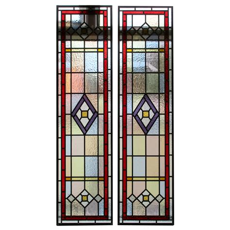 Detailed Victorian Stained Glass Panels From Period Home Style