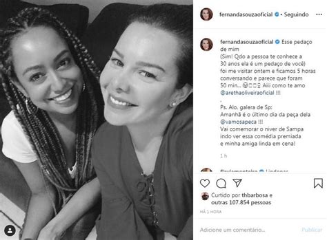 Fernanda Souza posa ao lado de ex Chiquititas e se declara Pedaço de