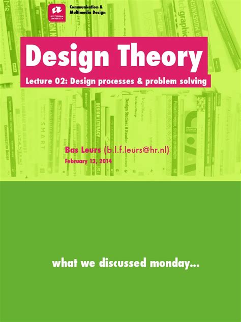 design theory lecture 02 design processes and problem solving pdf