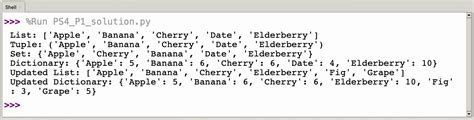 Solved Create A List Named Fruits Containing The Following Chegg